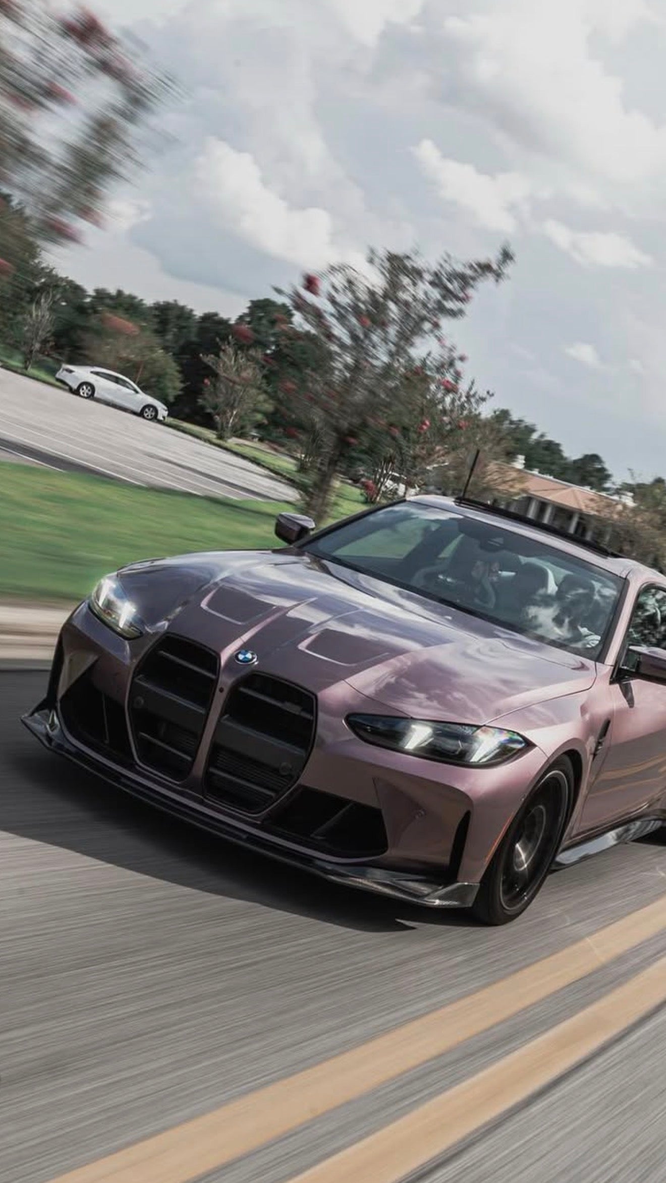 BMW G80 M3 G82 M4 V STYLE CARBON FIBER 1 Piece Front Lip – specring