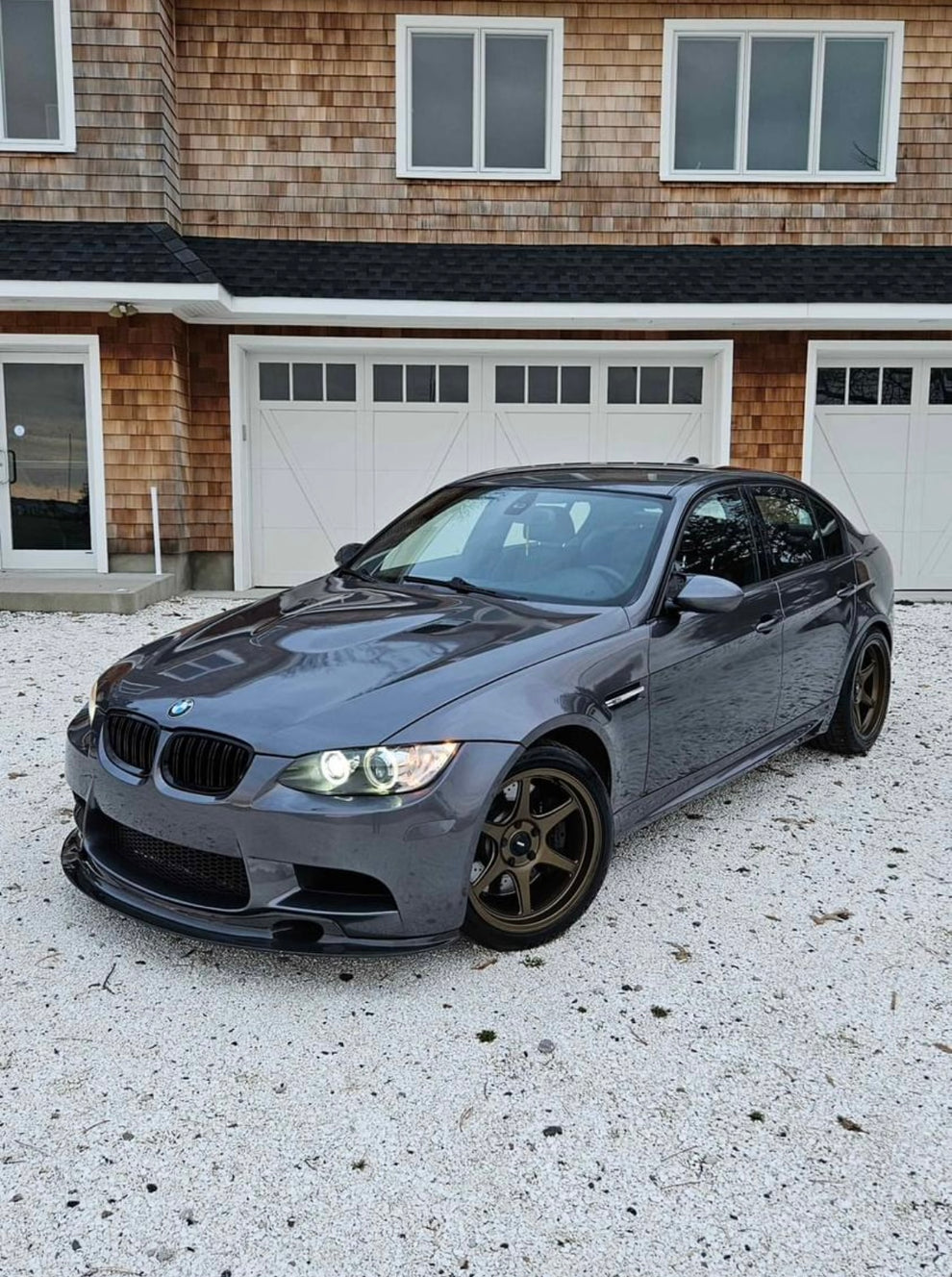 BMW E90 E92 E93 M3 Pre-Drilled GT4 V2 Style Carbon Fiber Front Lip ...