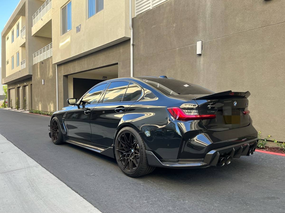 BMW G80 G82 M3 M4 M Performance STYLE CARBON FIBER REAR DIFFUSER w/ RE ...